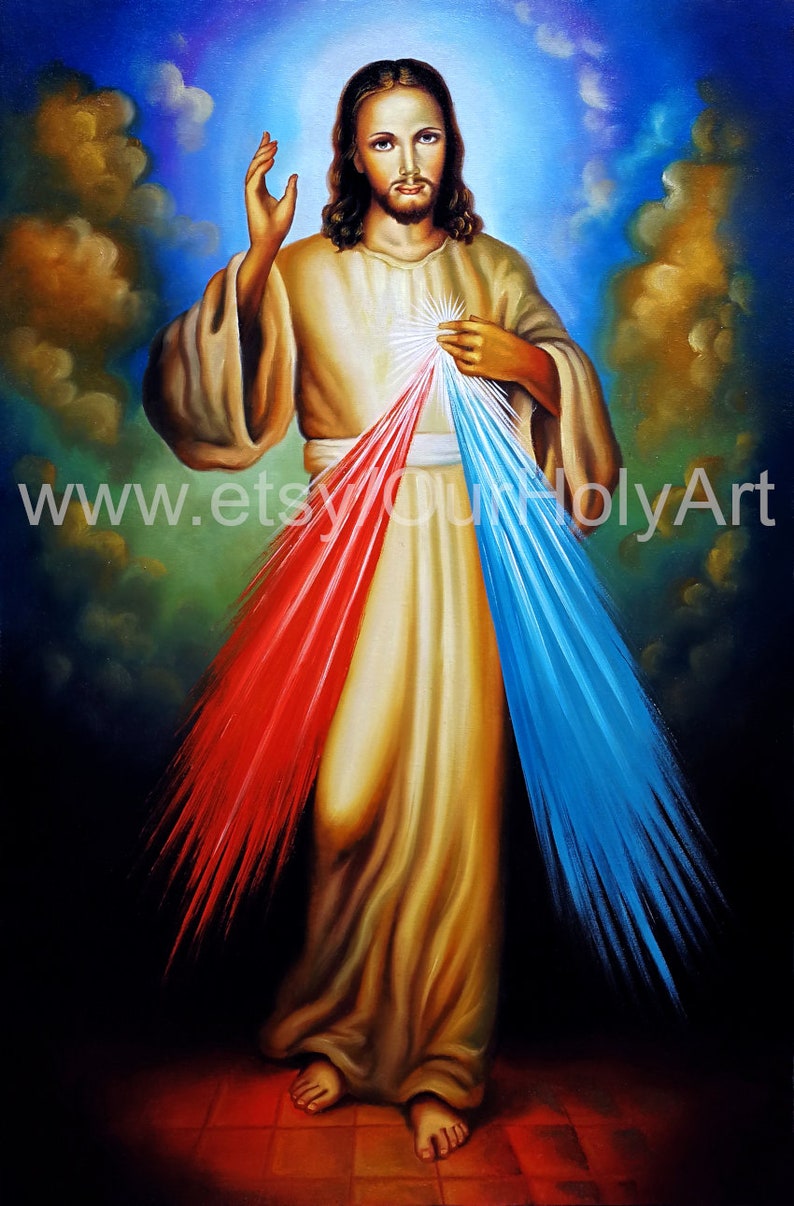 Divine Mercy - Lord of the Divine Mercy - Jesus - Christ - Oil Painting ...