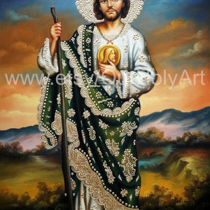 St Jude Thaddeus - Saint Jude Painting - Catholic Saints - Oil Painting ...