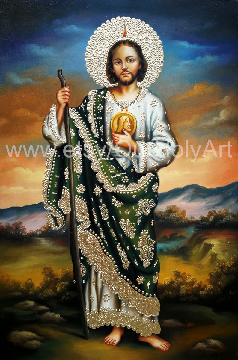 St Jude Thaddeus Saint Jude Painting Catholic Saints Oil - Etsy