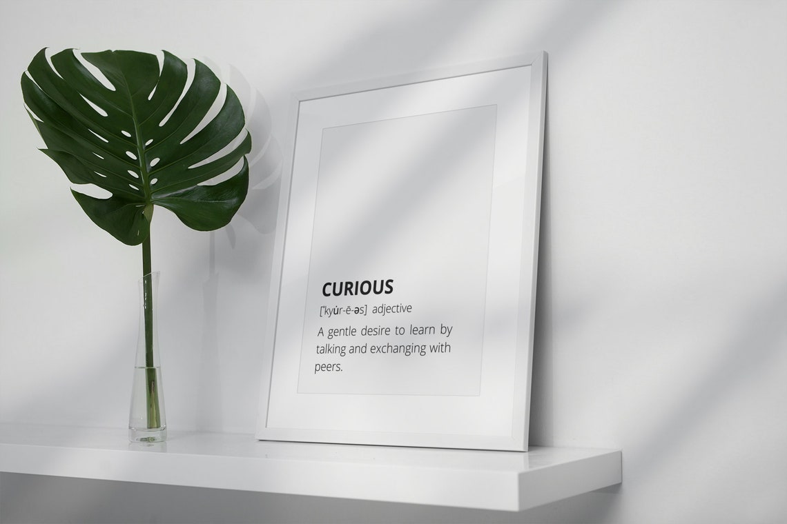 Curious Definition Downloadable Minimalistic Poster INSTANT DIGITAL ...