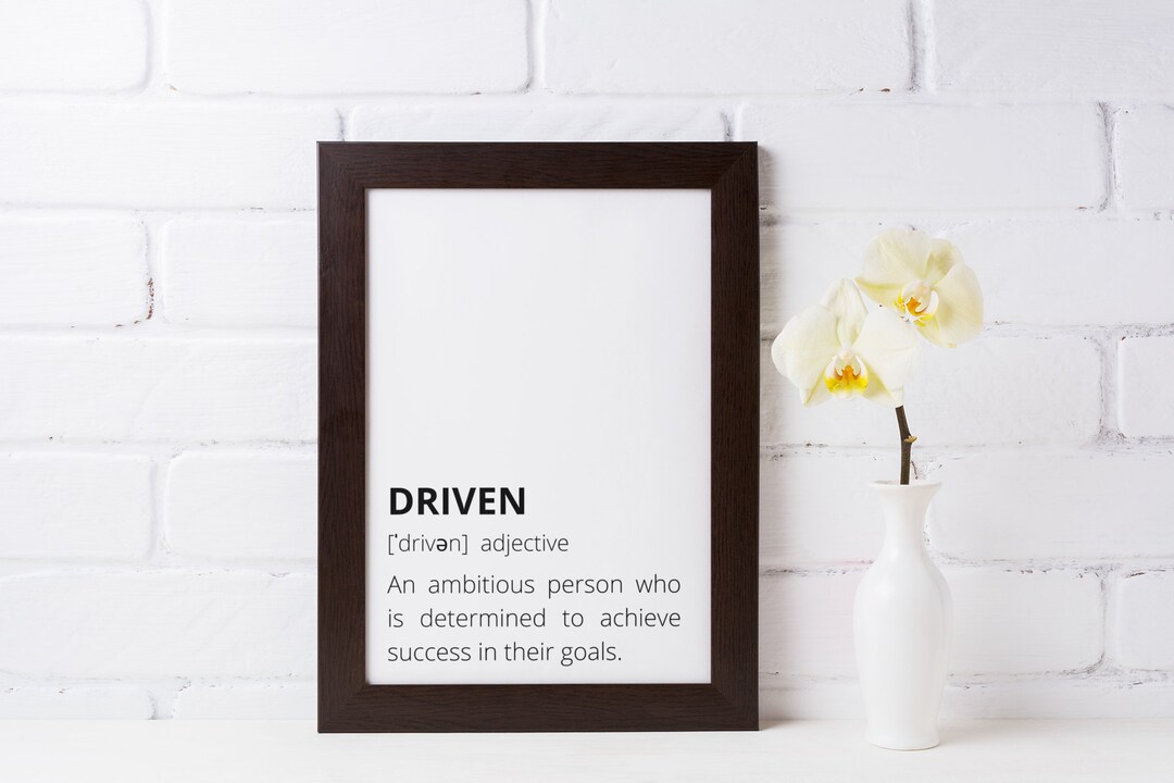 Driven Definition Downloadable Minimalistic Poster INSTANT - Etsy