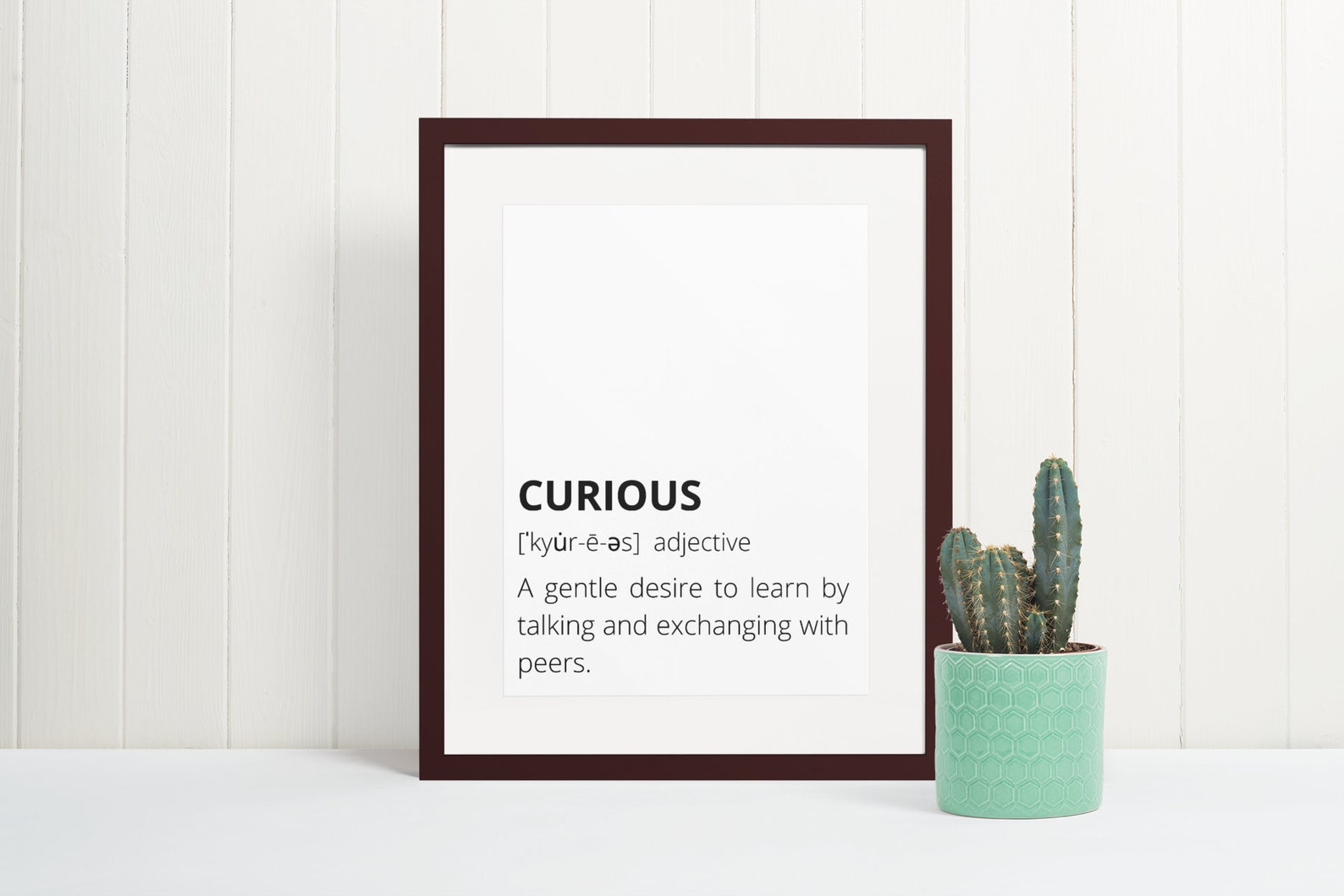 Curious Definition Downloadable Minimalistic Poster INSTANT DIGITAL ...