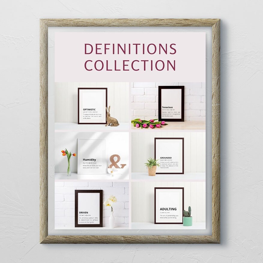 Fair-minded Definition Downloadable Minimalistic Poster - Etsy