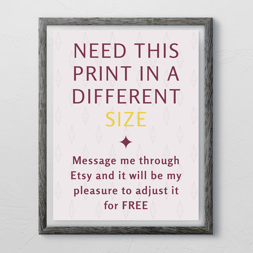 Tenacious Definition Downloadable Minimalistic Poster INSTANT DIGITAL ...