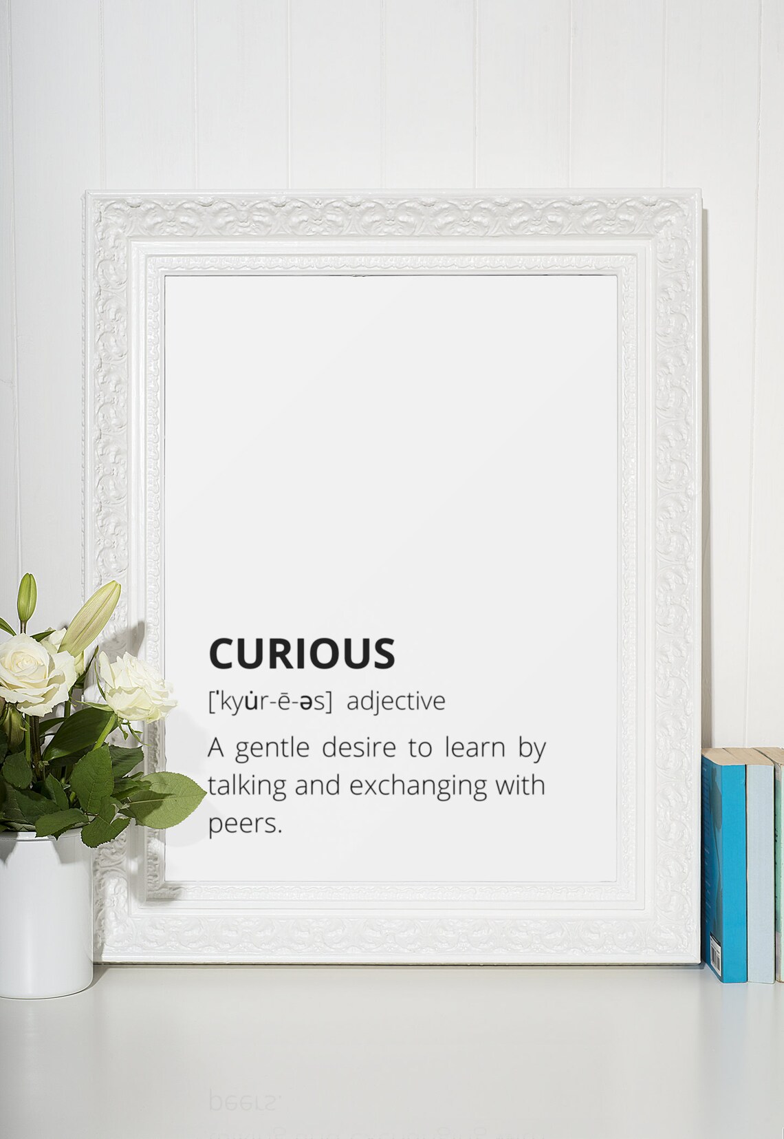Curious Definition Downloadable Minimalistic Poster INSTANT DIGITAL ...