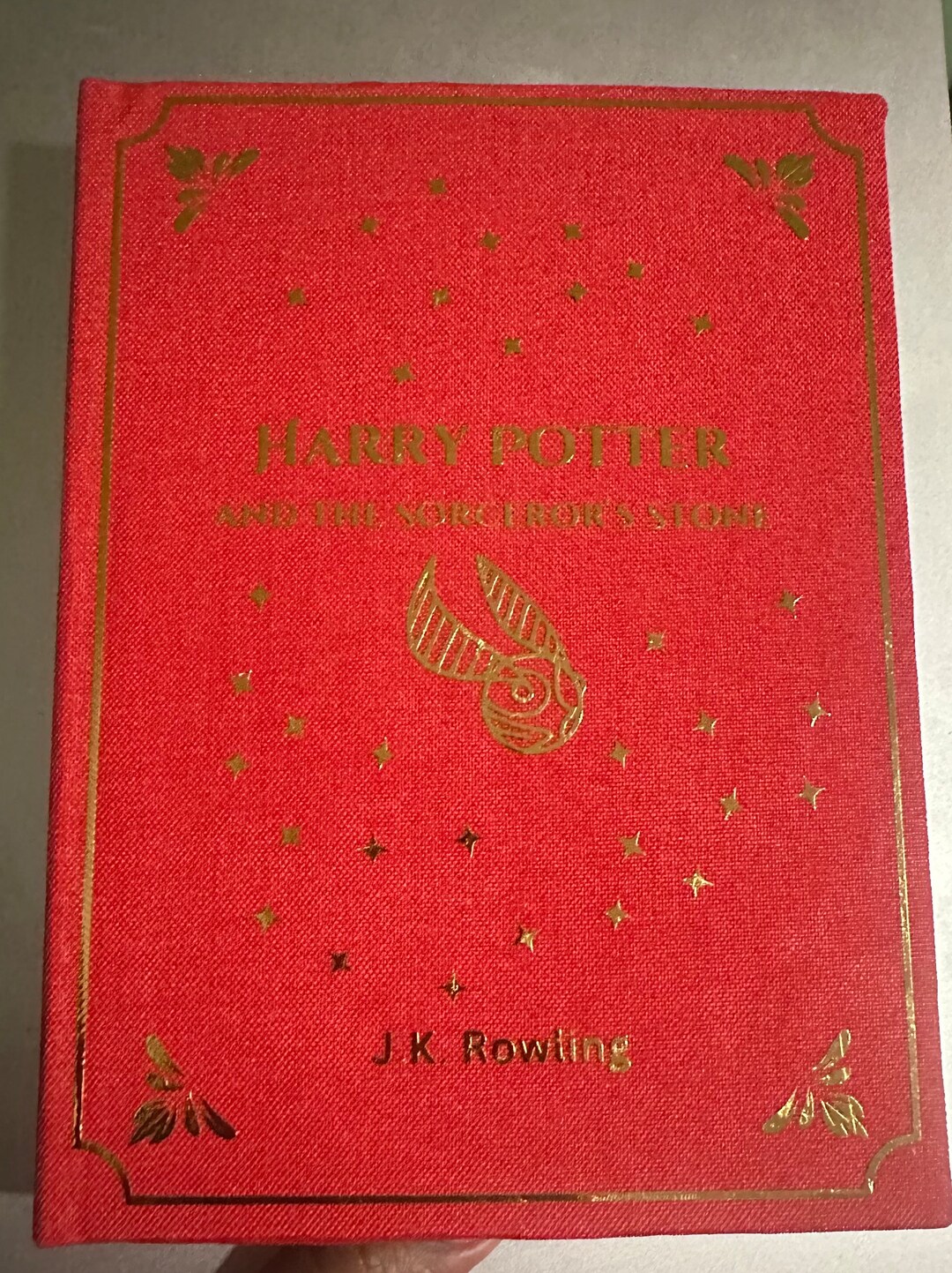 Harry Potter and the Sorcerers Stone Rebind: Gryffindor Snitch Cover - Etsy