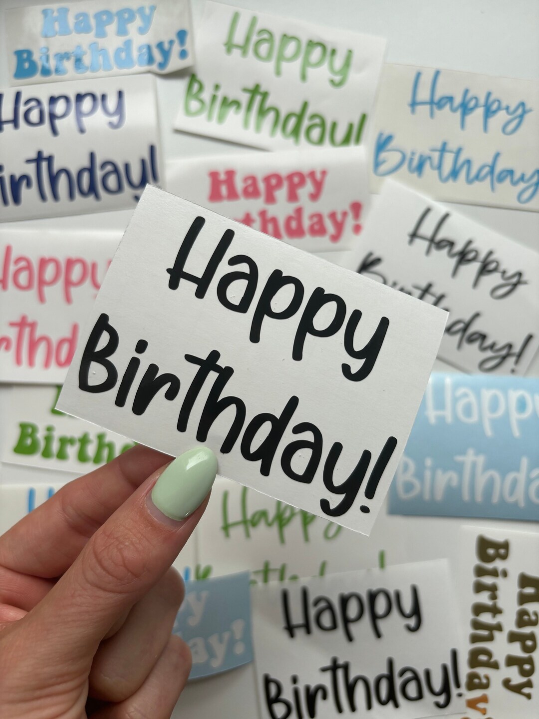 Sticker Happy Birthday Vinyl Sticker Vinyl Stickers Birthday Stickers ...