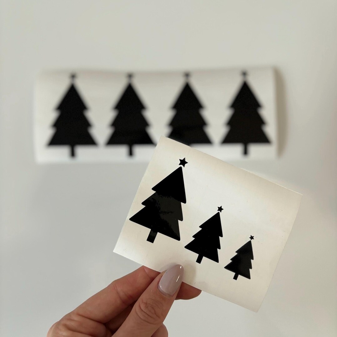 Sticker Christmas Trees Winter Decoration Christmas Sticker Christmas ...
