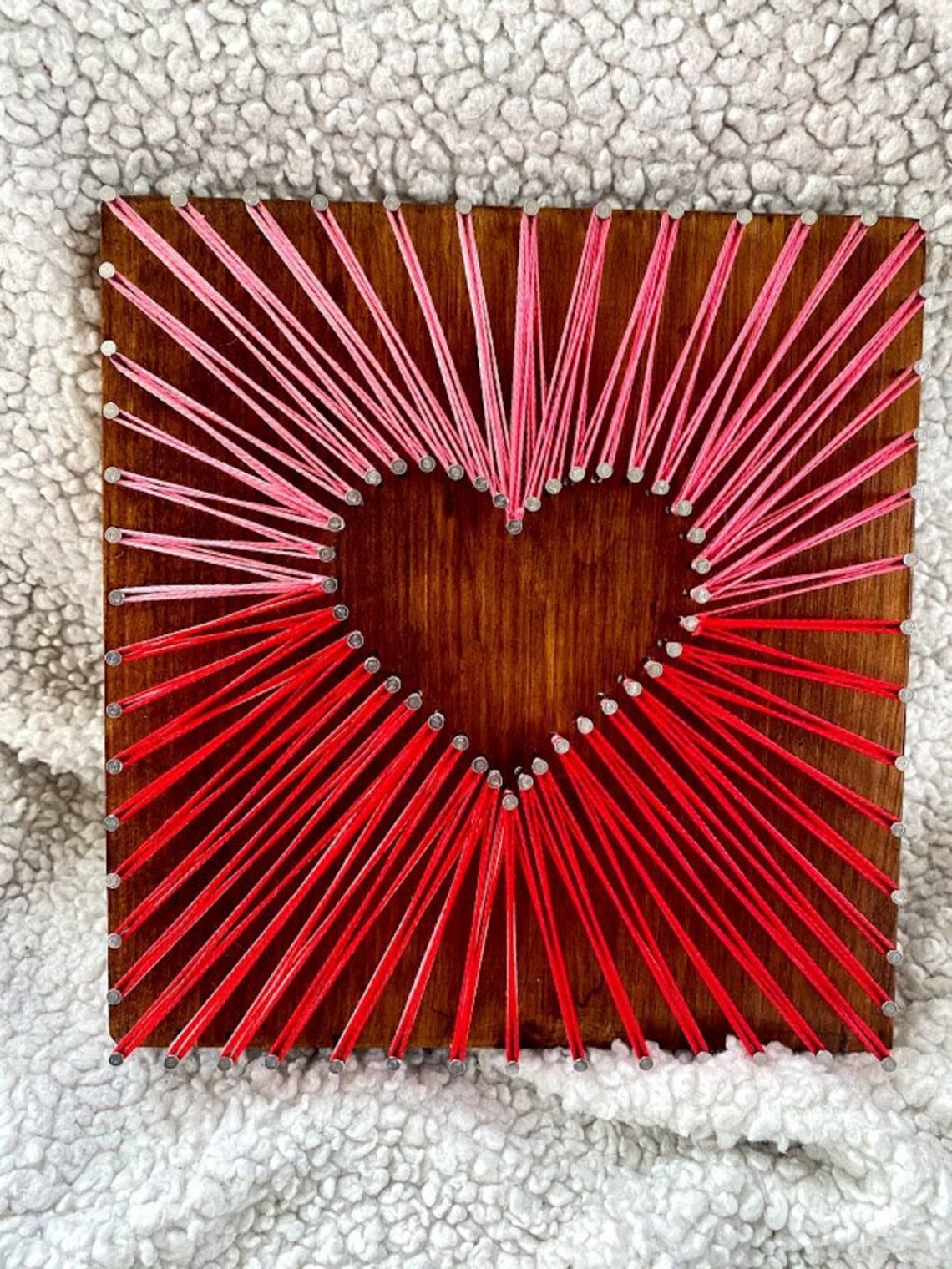 Heart String Art Negative Space String Art Valentine's | Etsy
