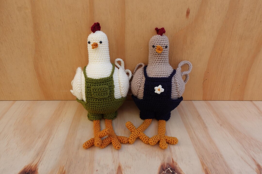 Crochet Pattern Chicken With Overalls Amigurumi Chickens Pdf ...