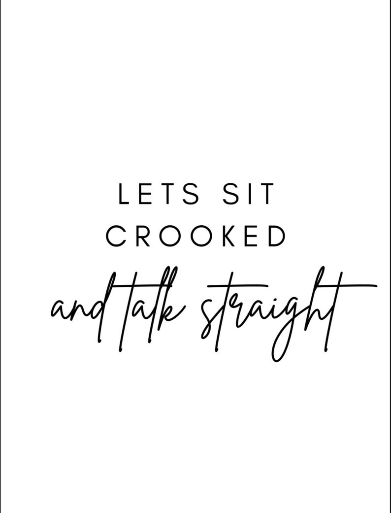 Let's Sit Crooked and Talk Straight Quote Gallery Wall Art - Etsy