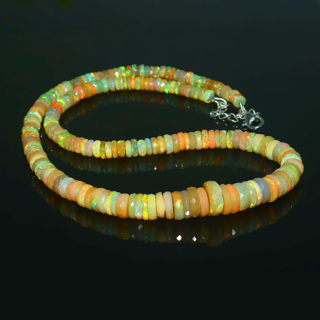 Ethiopian Opal Beads, Yellow Opal Beads, Faceted Tyre , Opal Beads ...