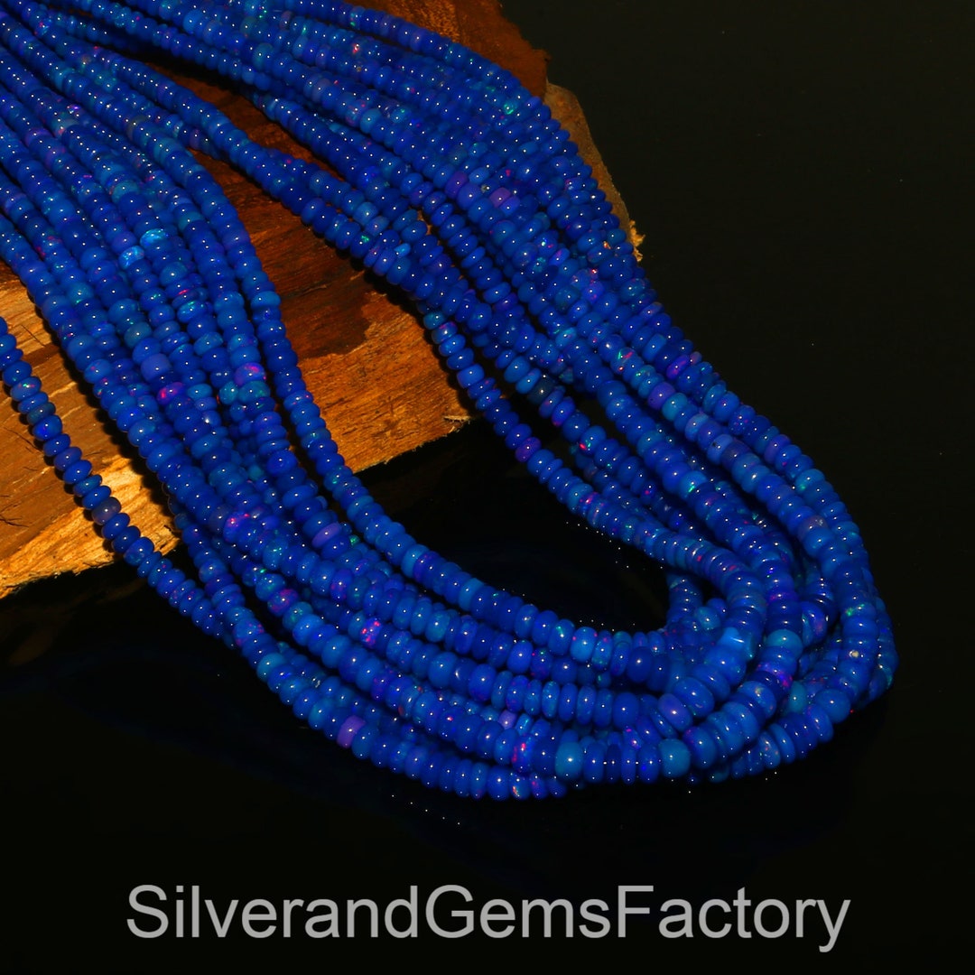 Ethiopian Opal Necklace Blue Opal Gemstone Jewelry Sale Opal Aesthetic ...