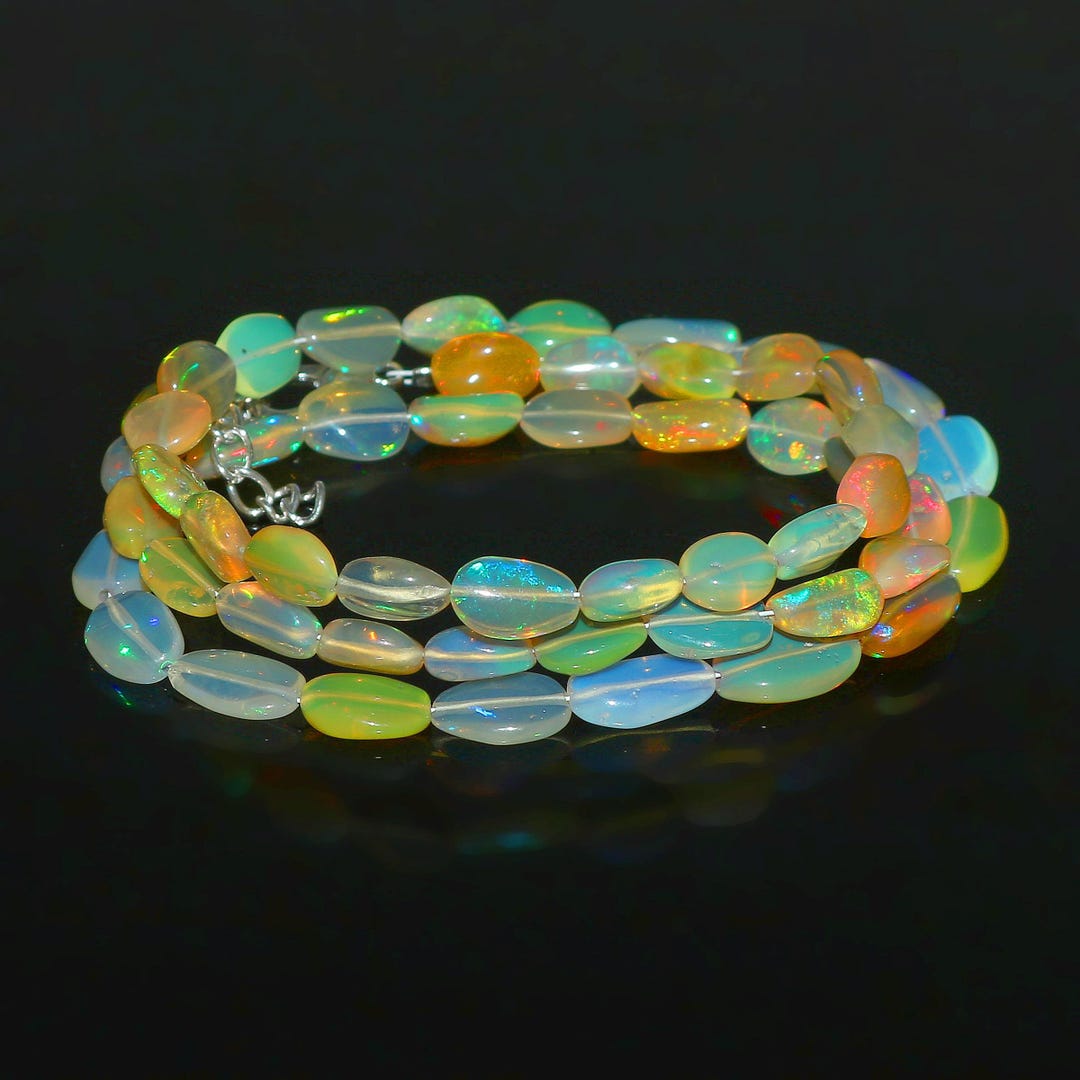 Ethiopian Opal Beads, Yellow Opal Beads, Faceted Nuggets, Genuine Opal ...
