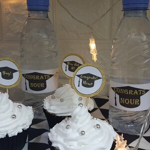 Printable Congratulations Banner, Water Bottle Labels, Chocolate ...