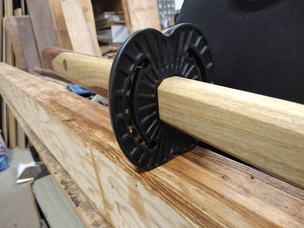 Custom Bokken Tsuba and Saya Set Made to order. Size | Etsy