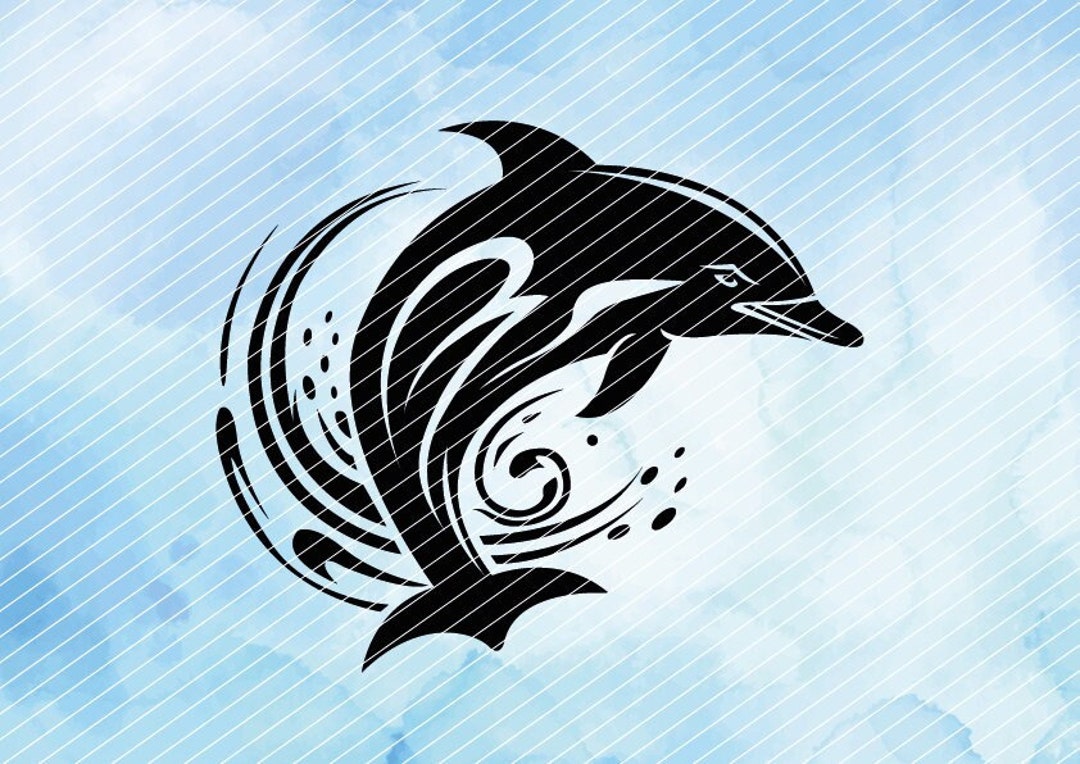 Plotter File Dolphin for Maritime Ideas - Clipart Digistamp SVG Vector ...
