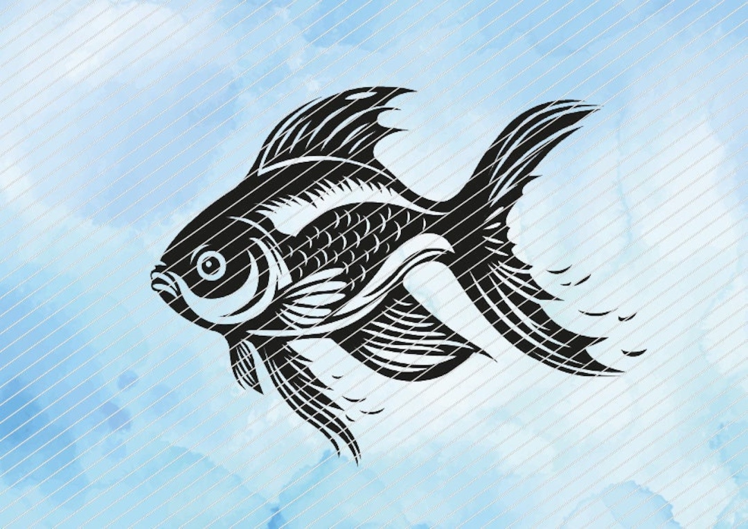 Plotter File Fish With Small Details - Clipart Digistamp SVG Vector ...