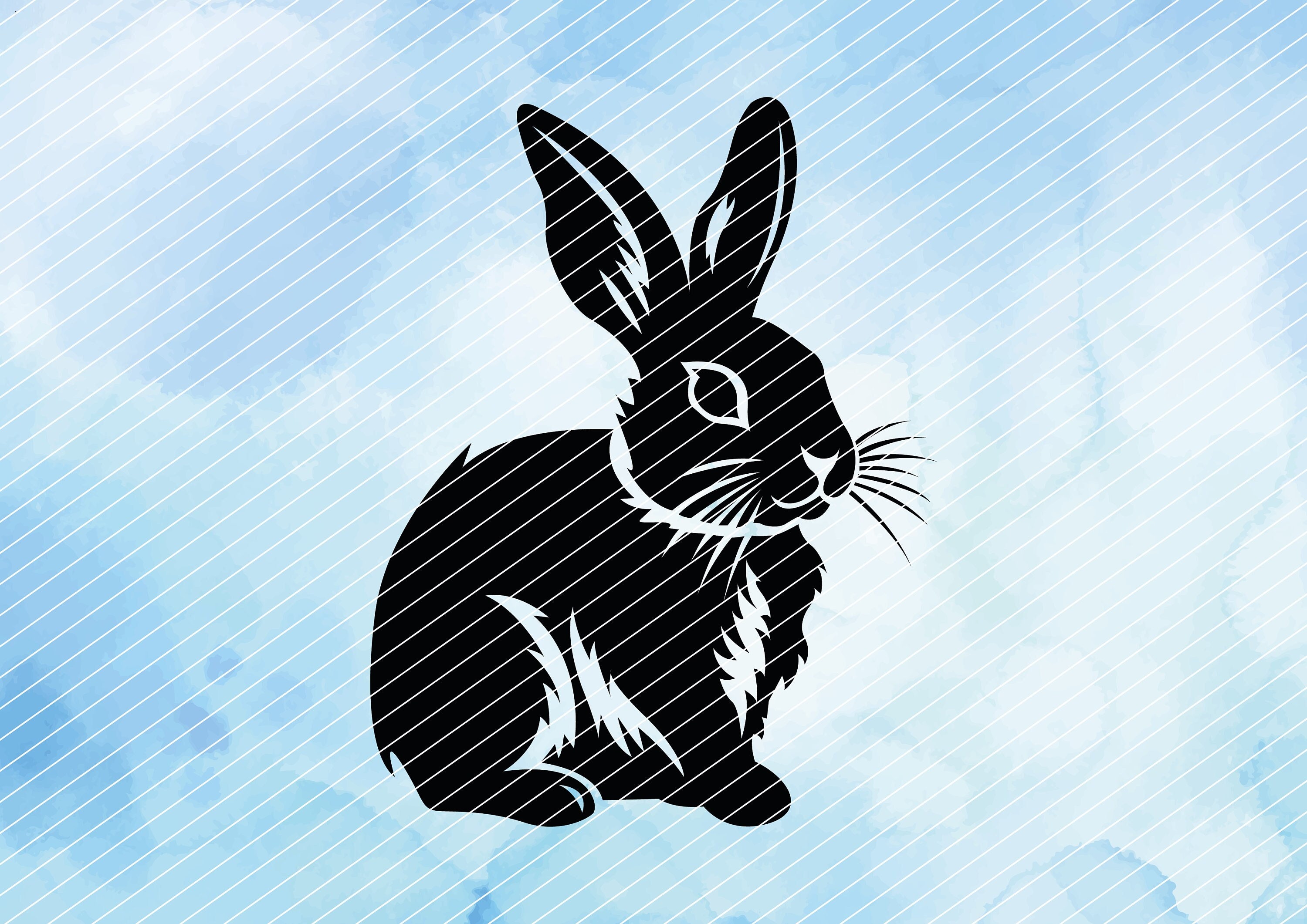 Plotterdatei Hase oder Kaninchen - Clipart Digistamp SVG Vektor Grafik - Digitale Download ...