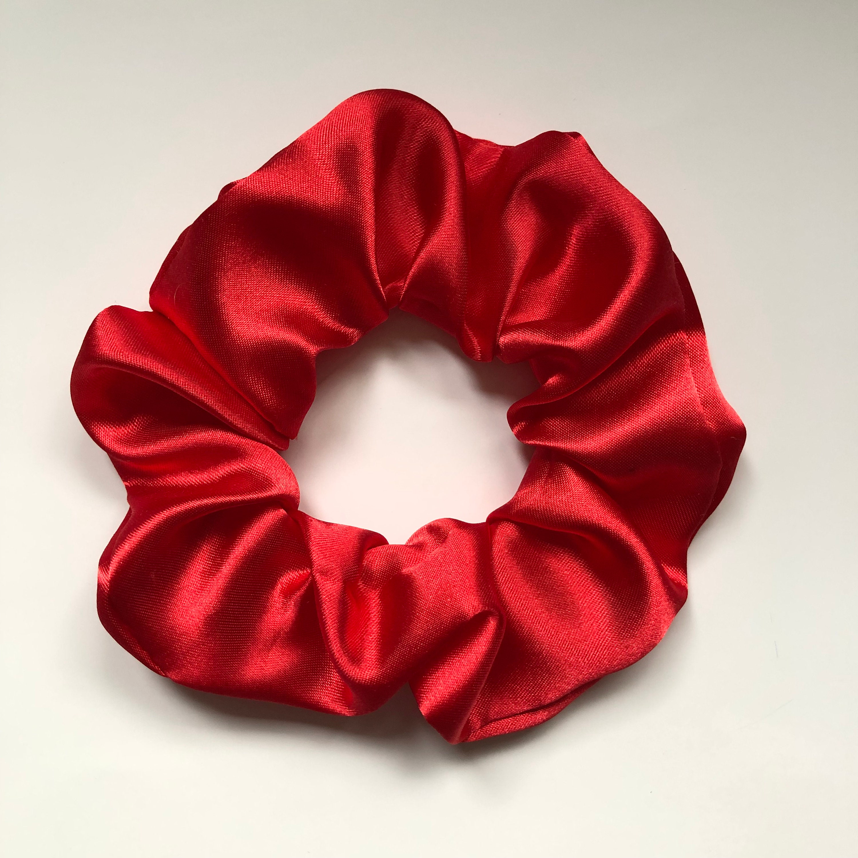 Set of 4 1980s Retro Vintage Festival Premium Satin Hair Scrunchies in ...
