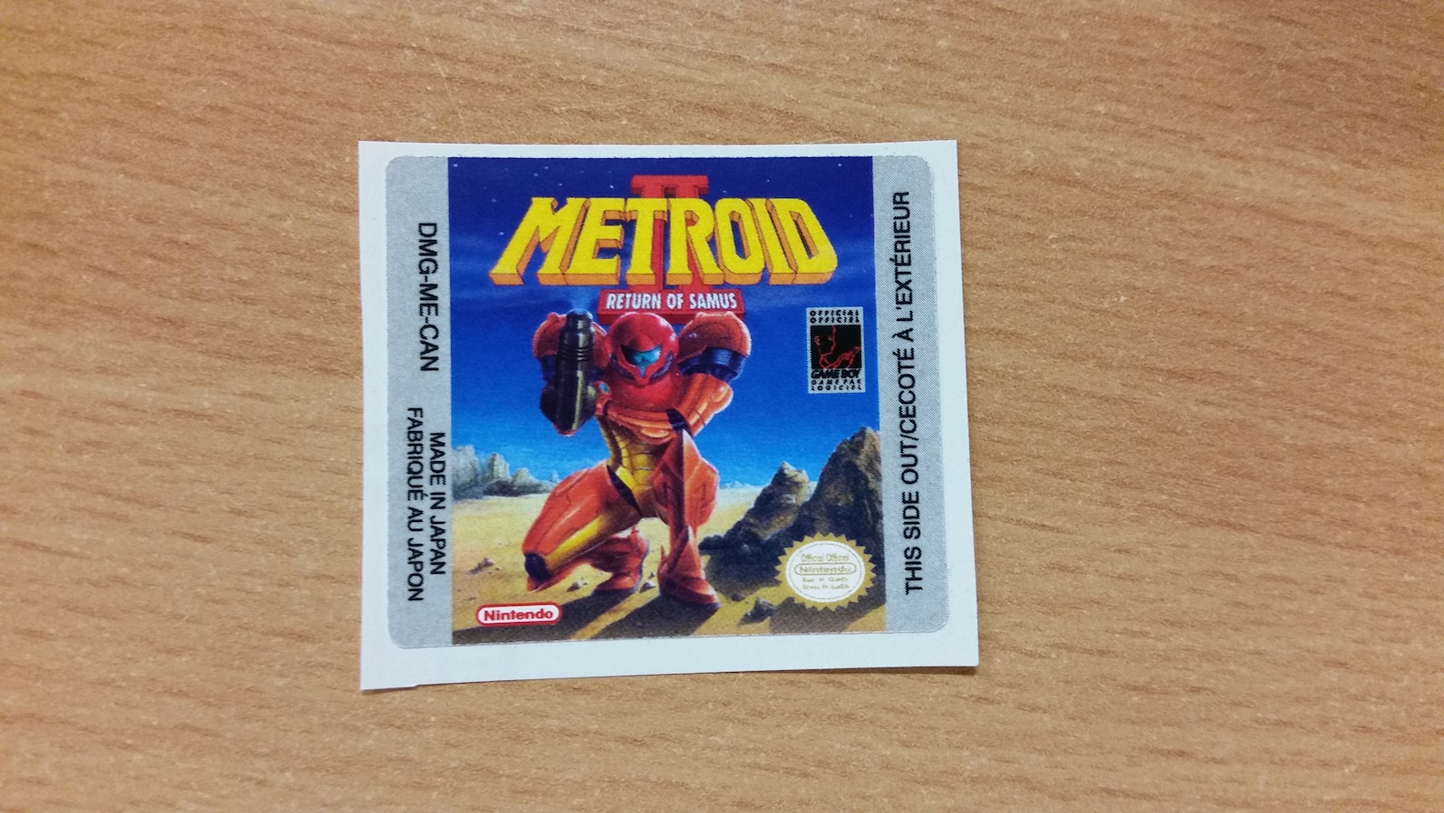 Gameboy Metroid Return of Samus Replacement Label Decal Sticker ...