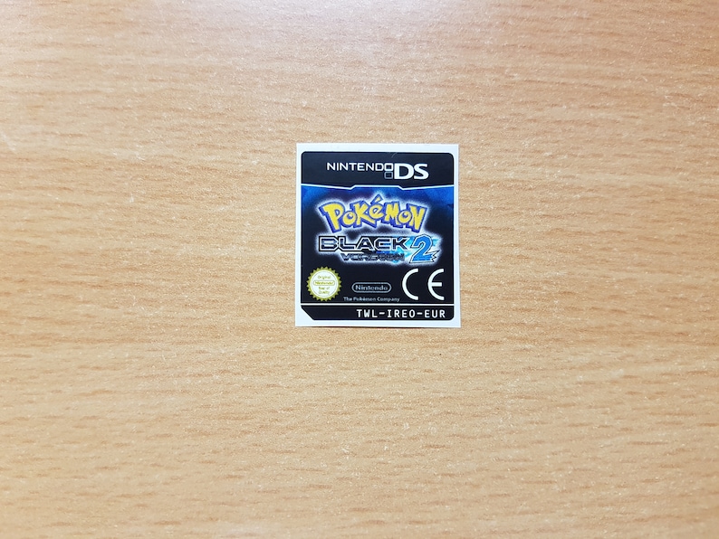 Nintendo DS Pokemon Black 2 Replacement Label Decal Sticker Nintendo ...