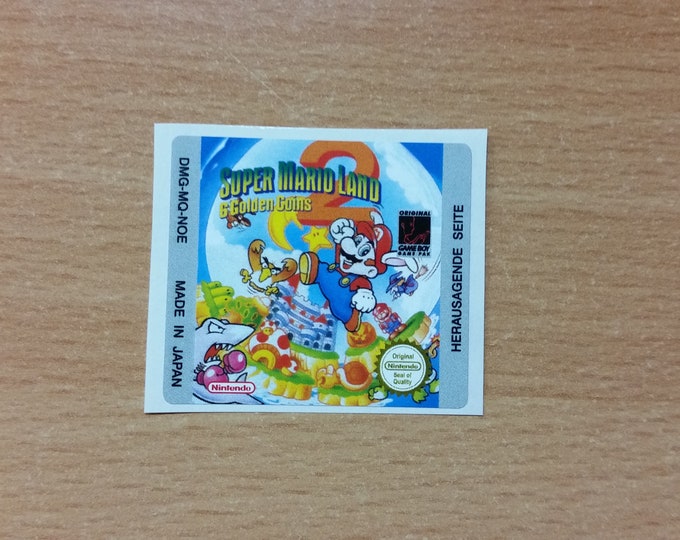 Game Boy Label: Super Mario Land - Etsy