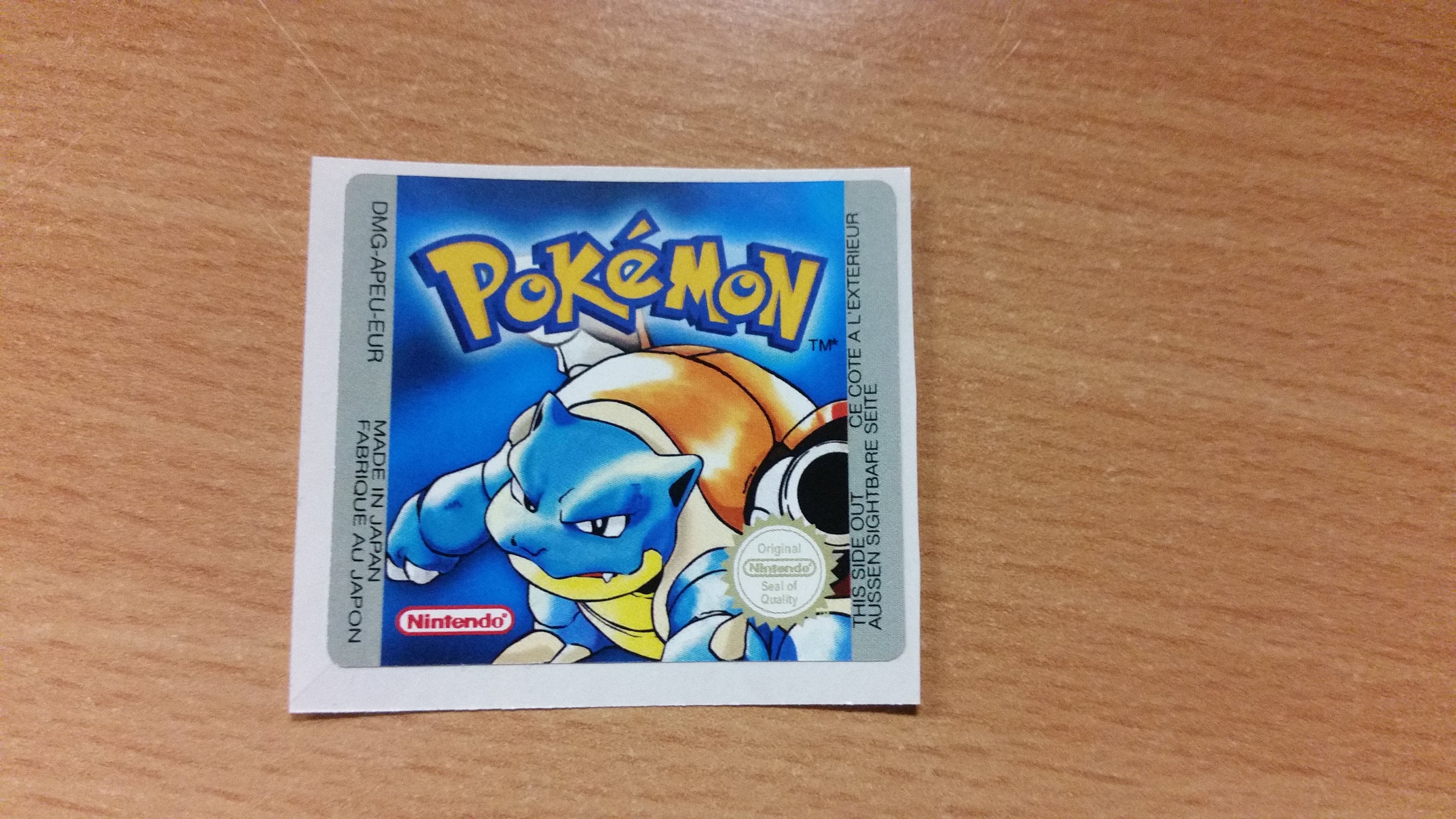 Gameboy Pokemon Blue Version Replacement Label Decal Sticker Nintendo ...