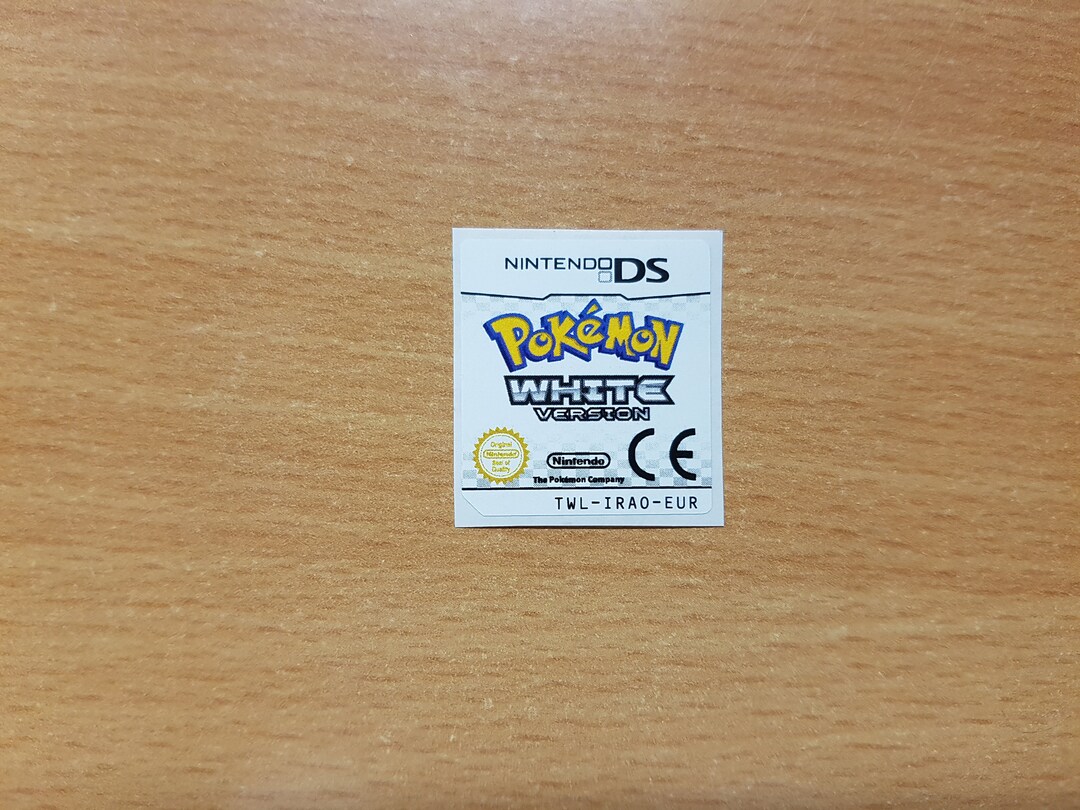 Nintendo DS Pokemon White Replacement Label Decal Sticker Nintendo ...