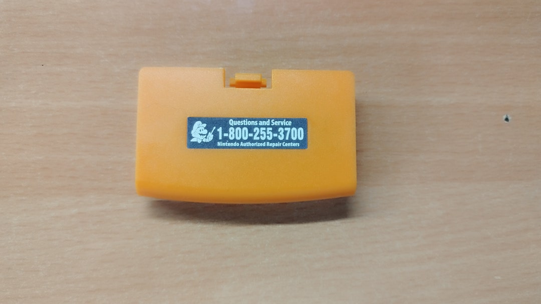 Gameboy Advance Battery Cover / Lid / Door With Service Sticker Orange ...