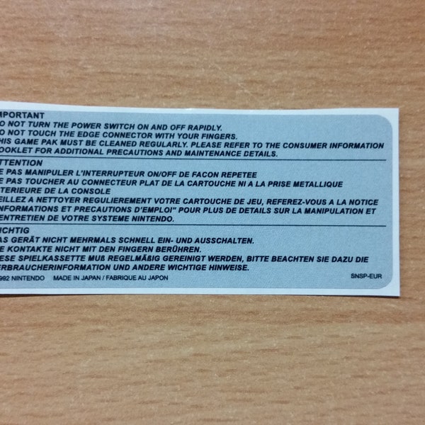 Super Nintendo Cartridge Sticker - Etsy