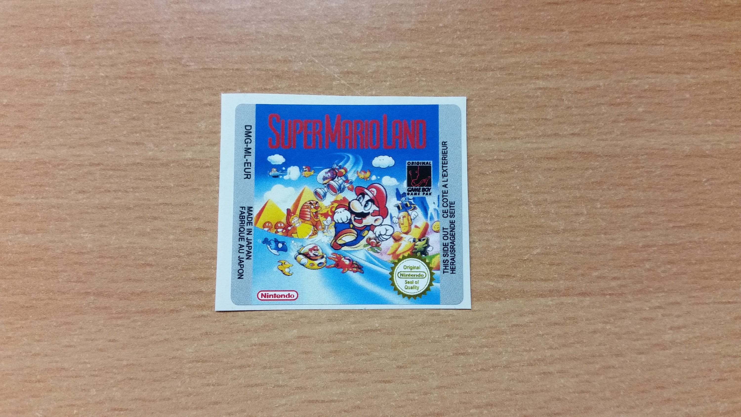Gameboy SUPER MARIO LAND Replacement Label Decal Sticker Nintendo ...