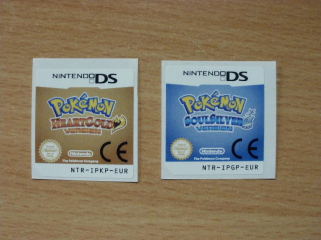 Nintendo DS Pokemon Soulsilver + Heartgold Replacement Label Decal ...