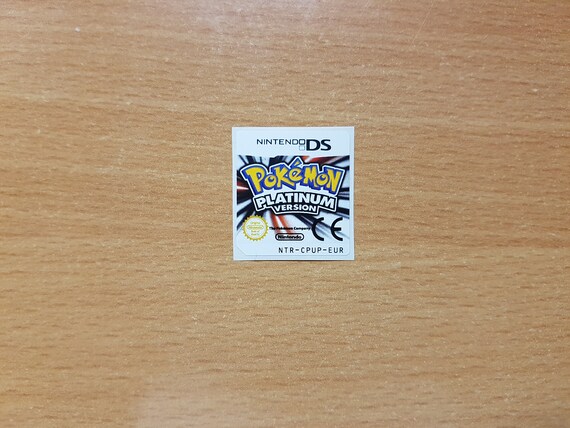 Nintendo DS Pokemon Platinum Replacement Label Decal Sticker | Etsy