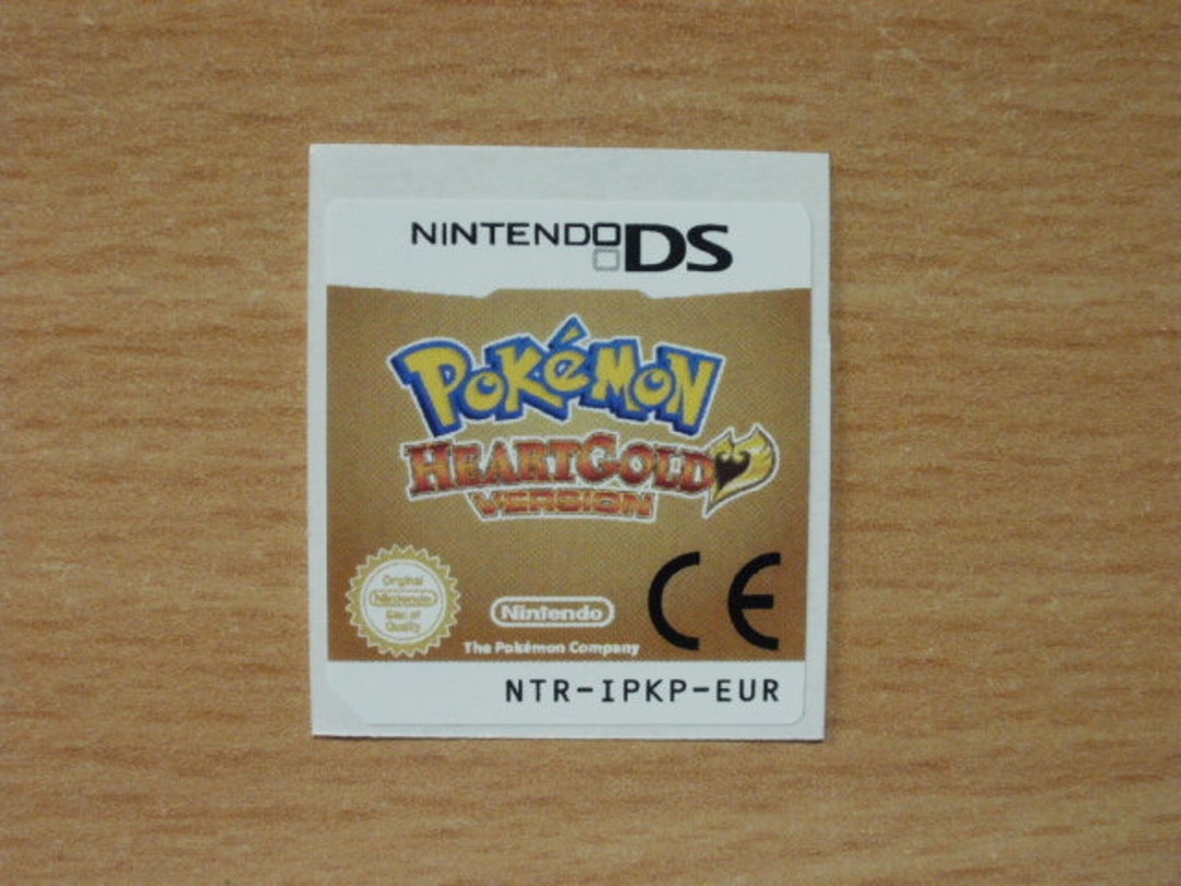 Nintendo DS Pokemon Heartgold Replacement Label Decal Sticker Nintendo ...
