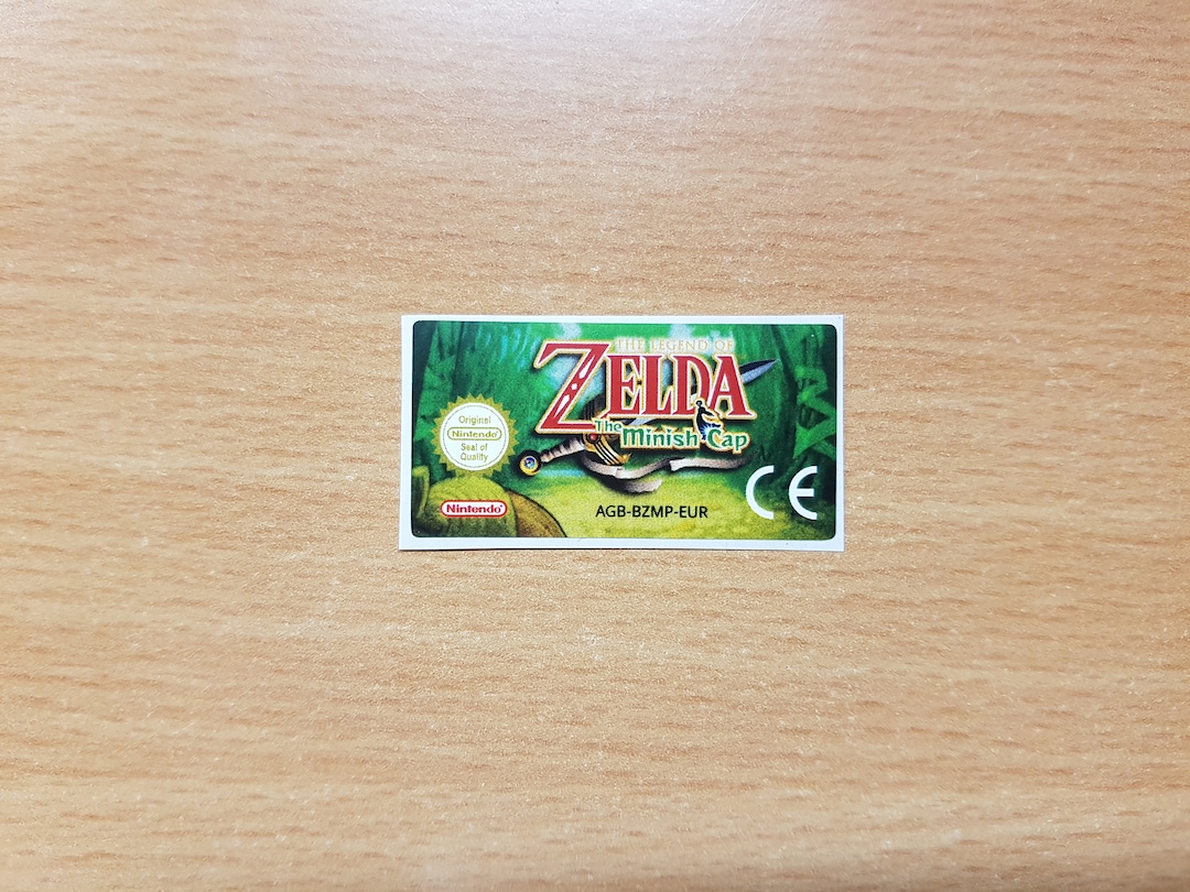 Gameboy Advance Zelda the Minish Cap Replacement Label Sticker Nintendo ...