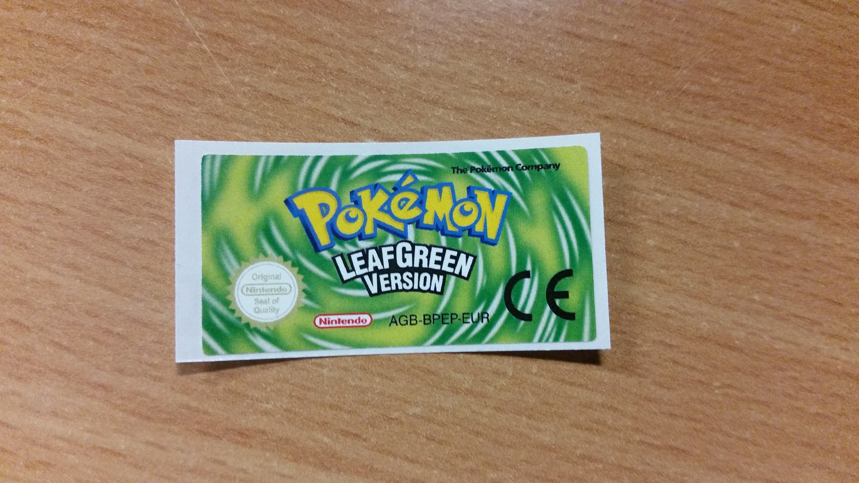 Gameboy Advance Pokemon Leafgreen Replacement Label Sticker Nintendo ...