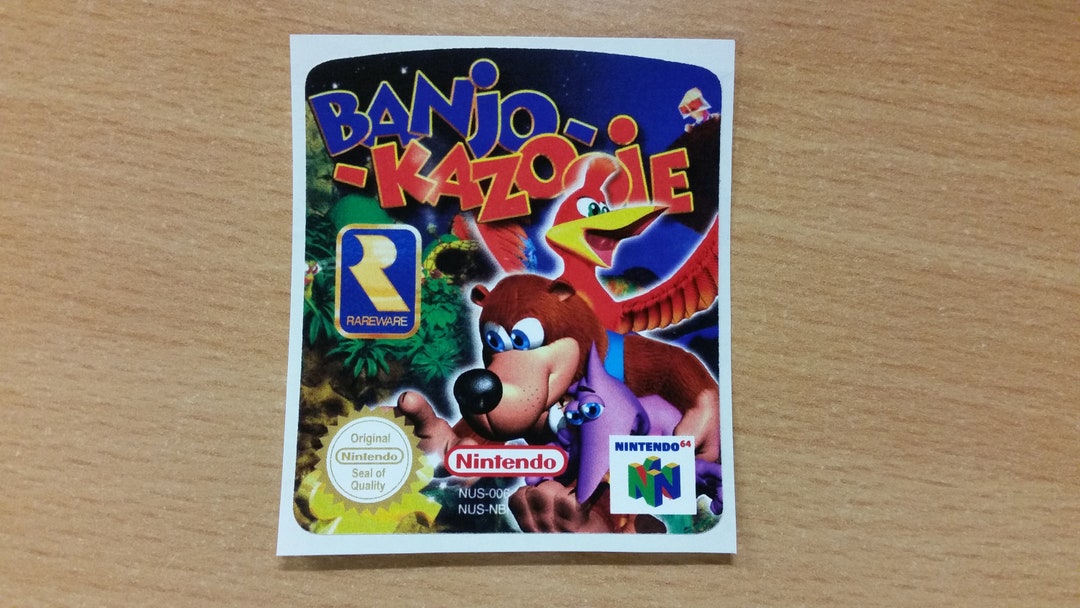 Nintendo 64 Banjo Kazooie Replacement Label Decal Sticker Cartridge ...
