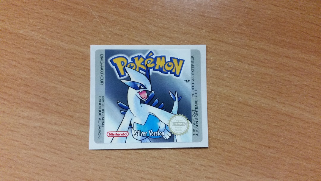 Gameboy Pokemon Silver Replacement Label Decal Sticker Nintendo ...