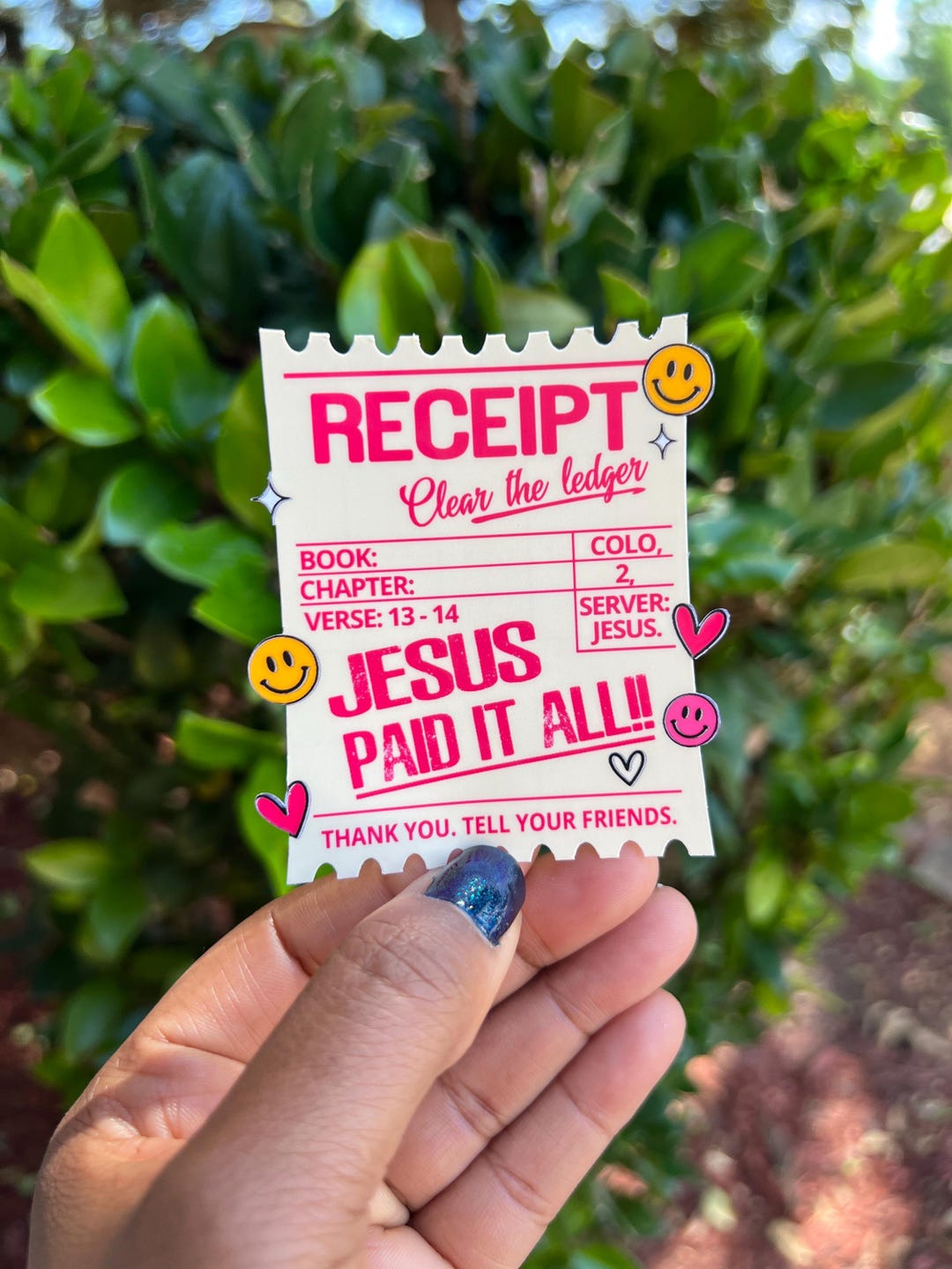 Jesus Paid It All Sticker – Christian Receipt Vinyl Decal - Etsy