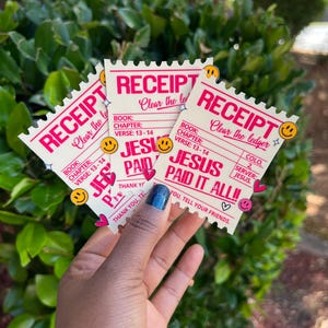 Jesus Paid It All Sticker – Christian Receipt Vinyl Decal - Etsy