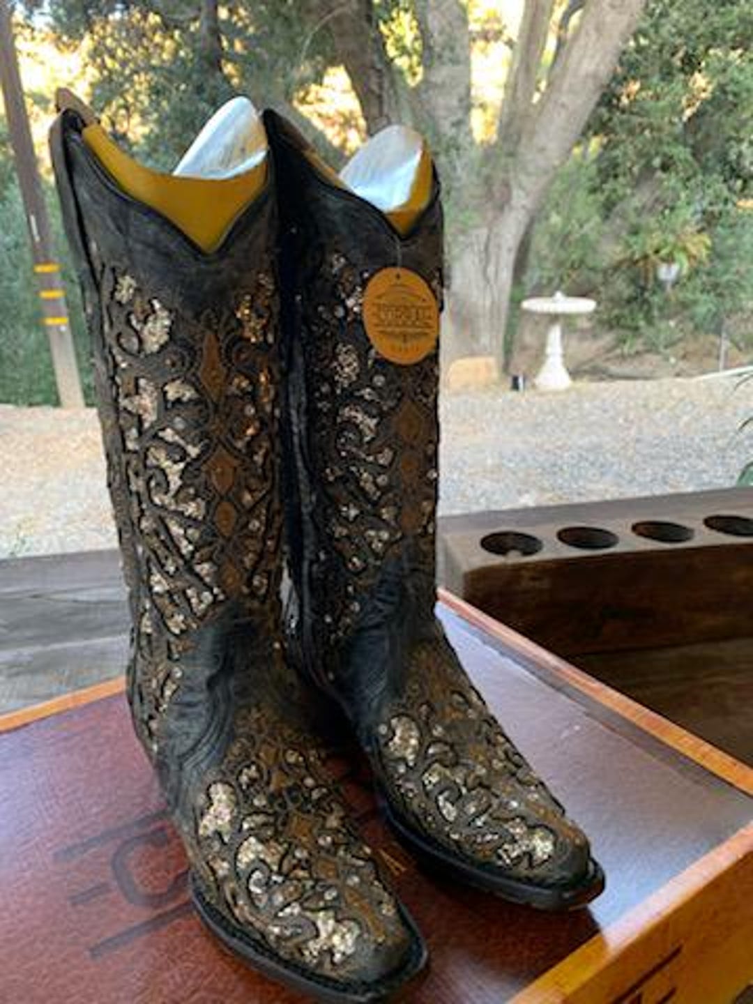 Corral Boots Studs & Crystals With Black Inlay Boots - Size 5 A4231 - Etsy