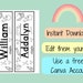 Coloring Activity Pre-k Name Tags Personalized Name Plates for Students ...