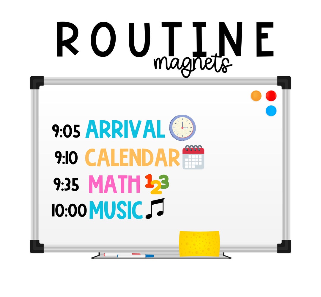 Classroom Daily Schedule Magnets Back to School Decor Daily Visual ...