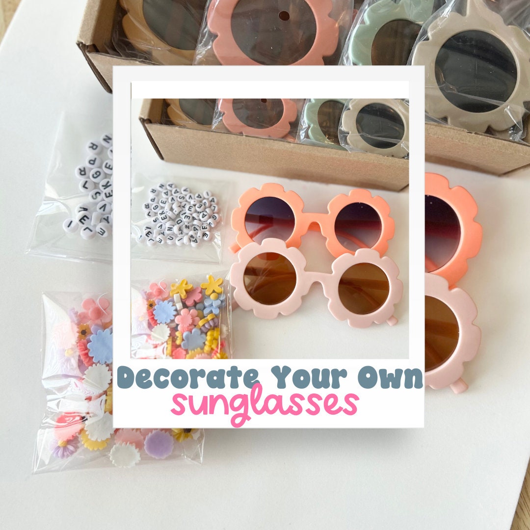 DIY Kit Kid Summer Craft Personalized Daisy Sunglasses Craft for Kid ...