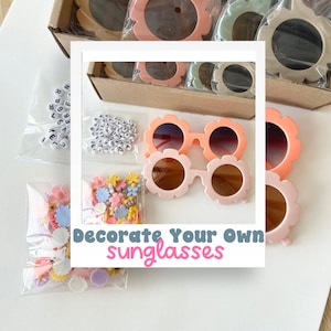 DIY Kit Kid Summer Craft Personalized Daisy Sunglasses Craft for Kid ...