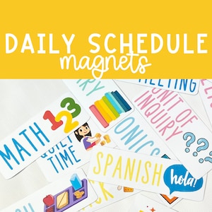 Classroom Daily Schedule Magnets Back to School Decor Daily Visual ...