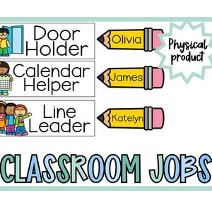 Classroom Jobs Class Helpers Magnet Whiteboard Custom With Clipart Line ...
