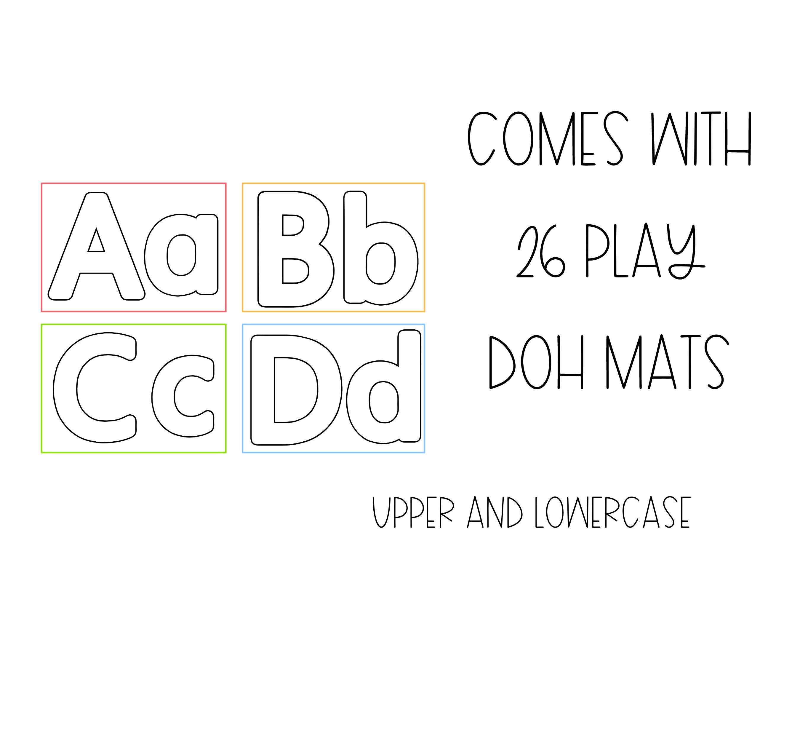 Play Doh Mat Letters Uppercase and Lowercase Letters Fine Motor Task ...