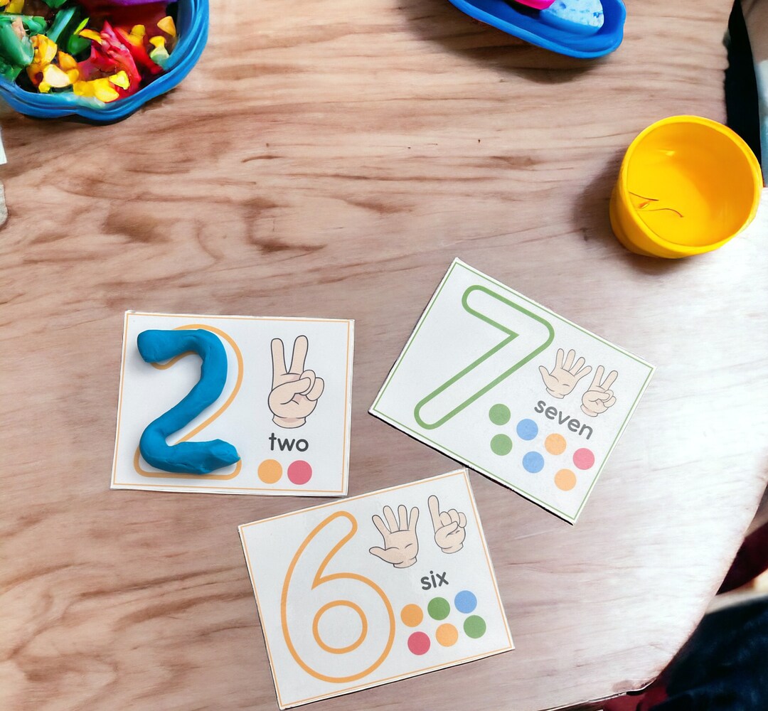 Play Doh Building Mat Prek Fine Motor Task Preschool Activity Learning ...